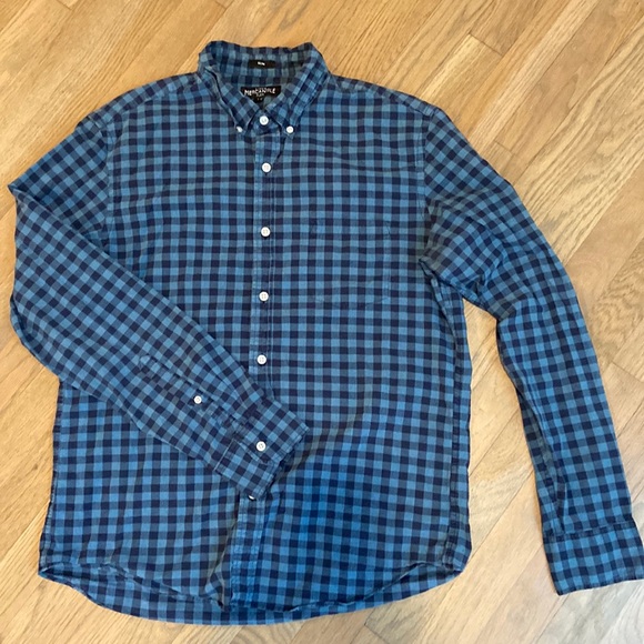 J Crew Factory Shirts Blue Plaid Jcrew Factory Button Down Poshmark